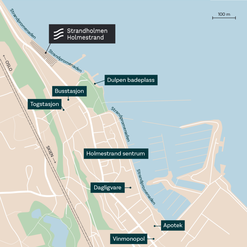 Strandholmen Holmestrand | Nye leiligheter i vannkanten